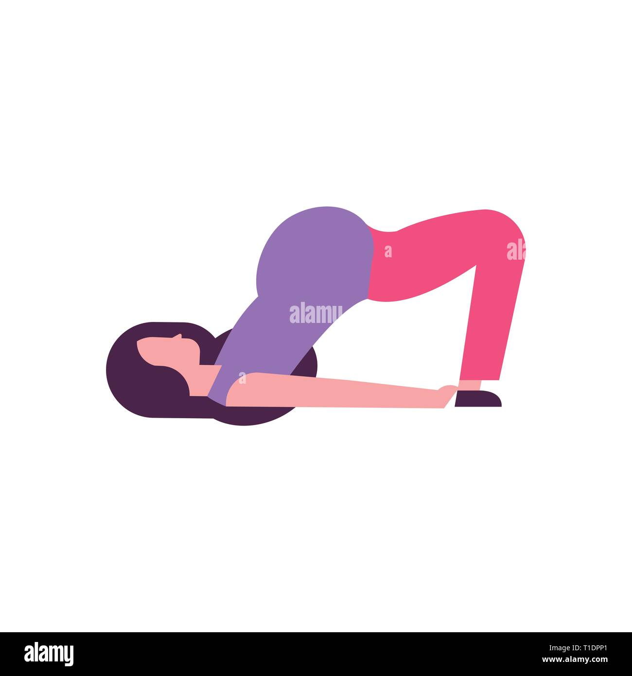 pregnant woman doing yoga exercises girl working out fitness pregnancy ...