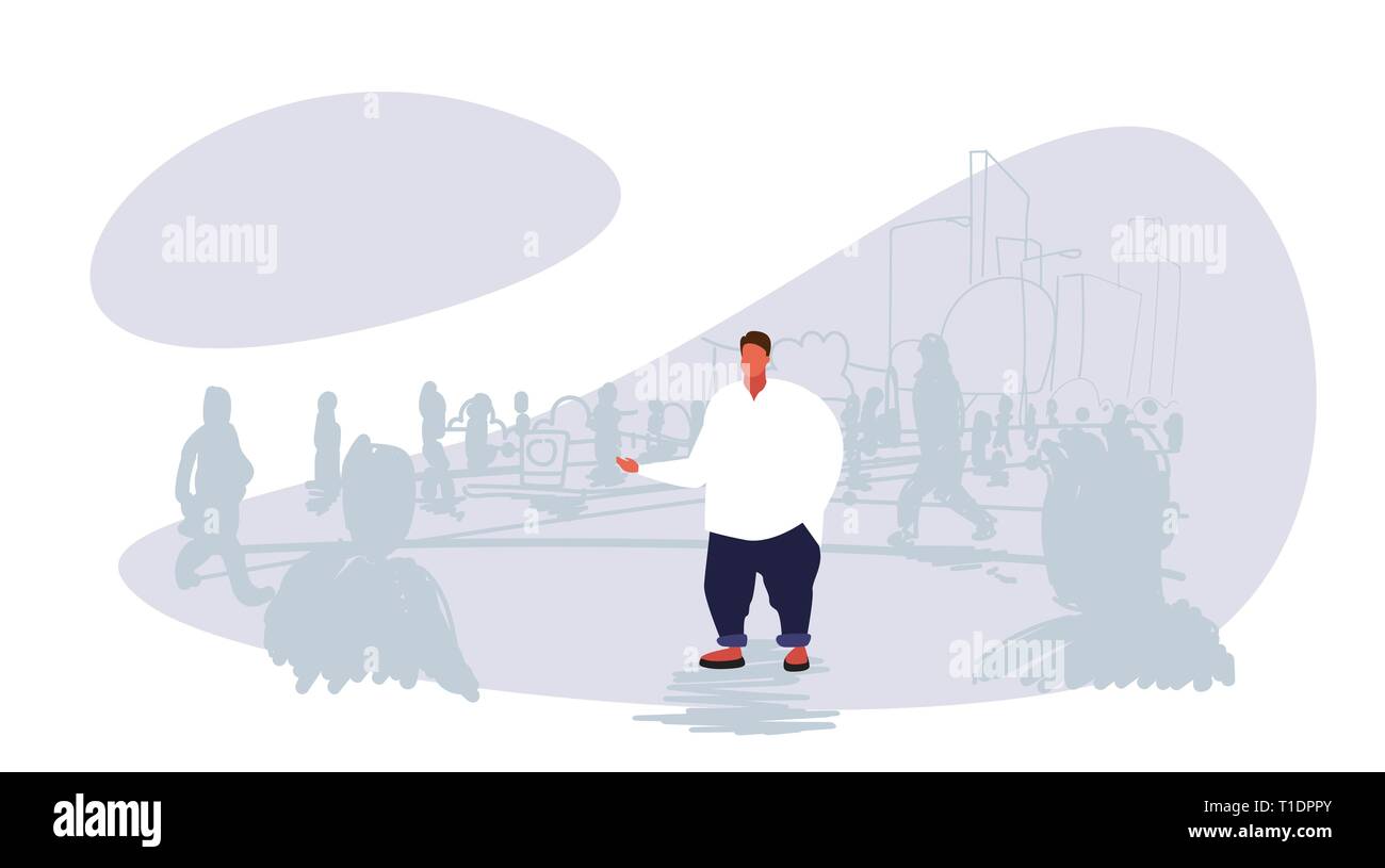 Obese crowd Stock Vector Images - Alamy