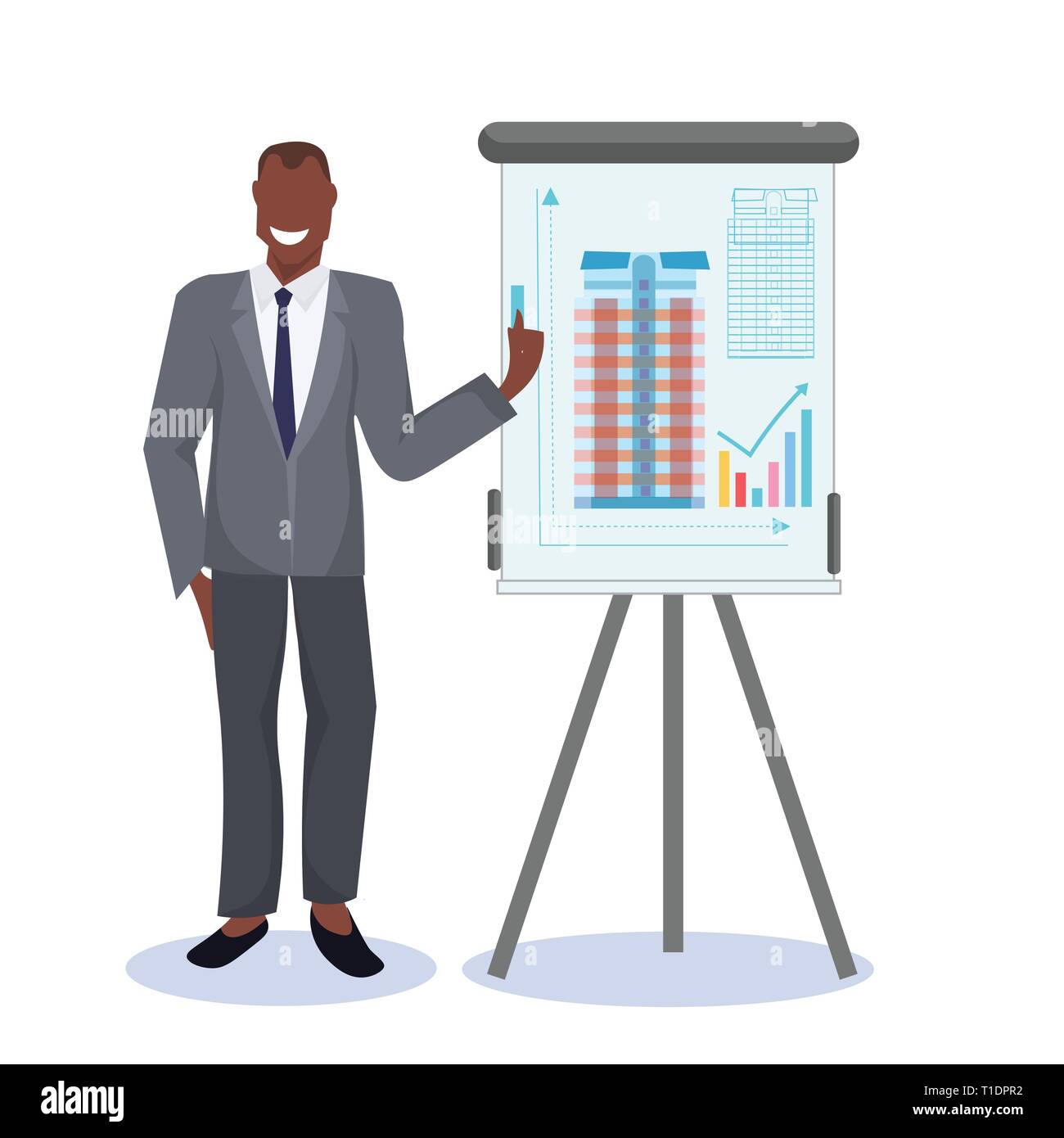 Engineering blueprint black man Stock Vector Images - Alamy