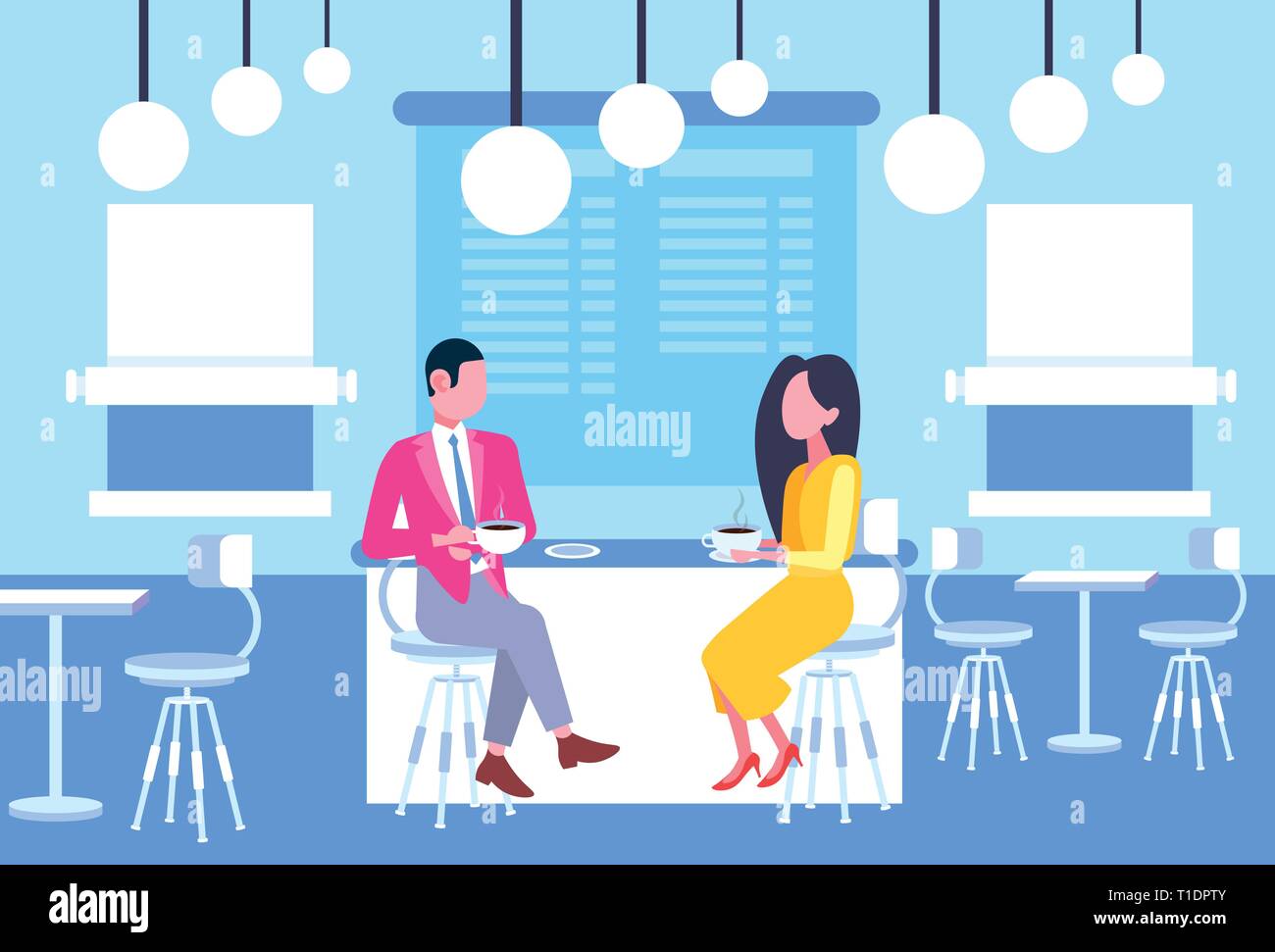 Meeting table cartoon Stock Vector Images - Alamy