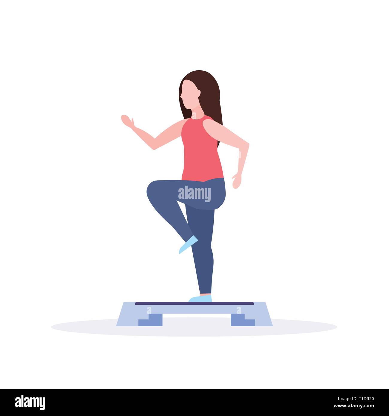 Young girl in platform Stock Vector Images - Alamy