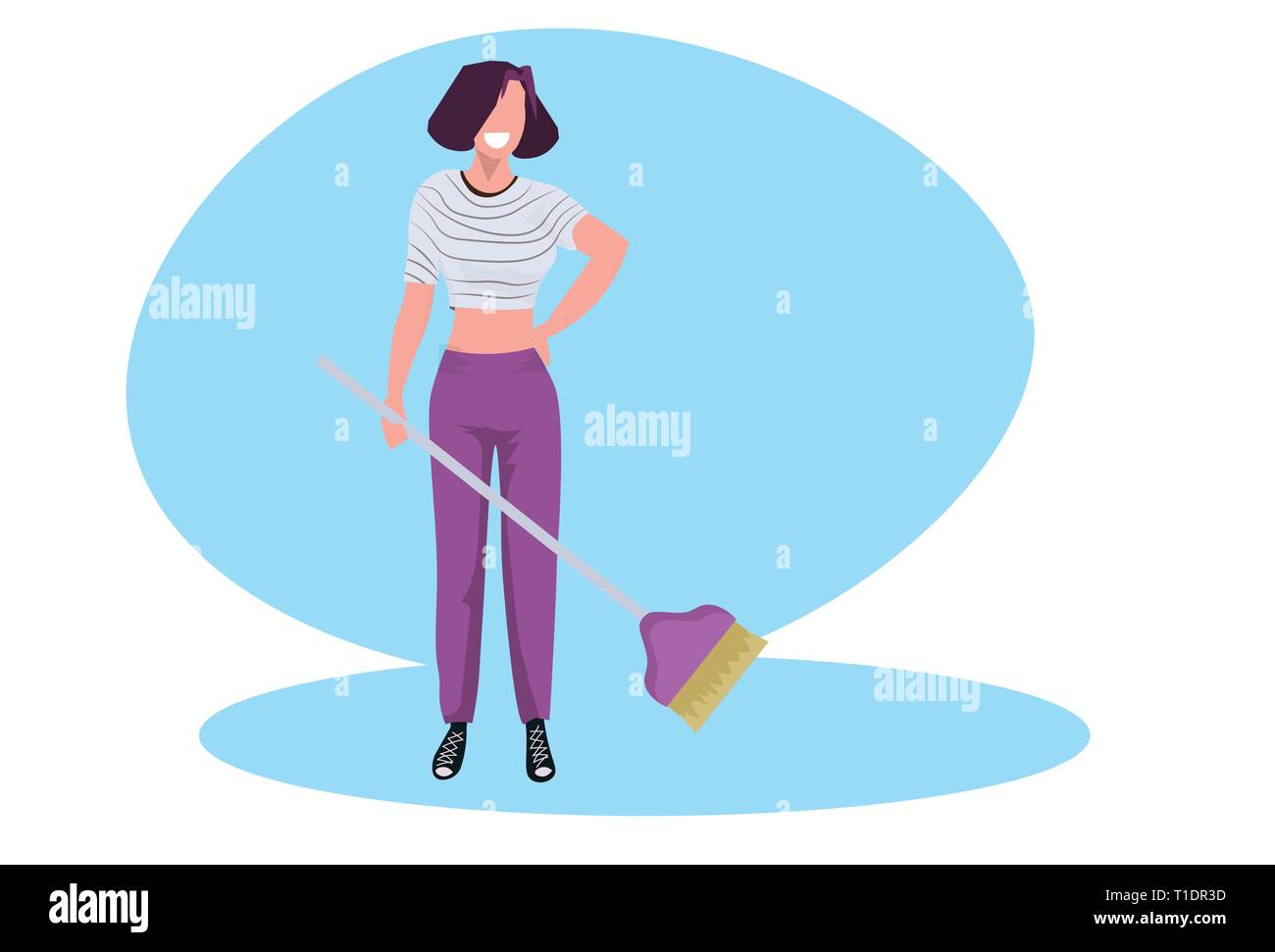 Cleaning Lady Stock Vector Images Alamy