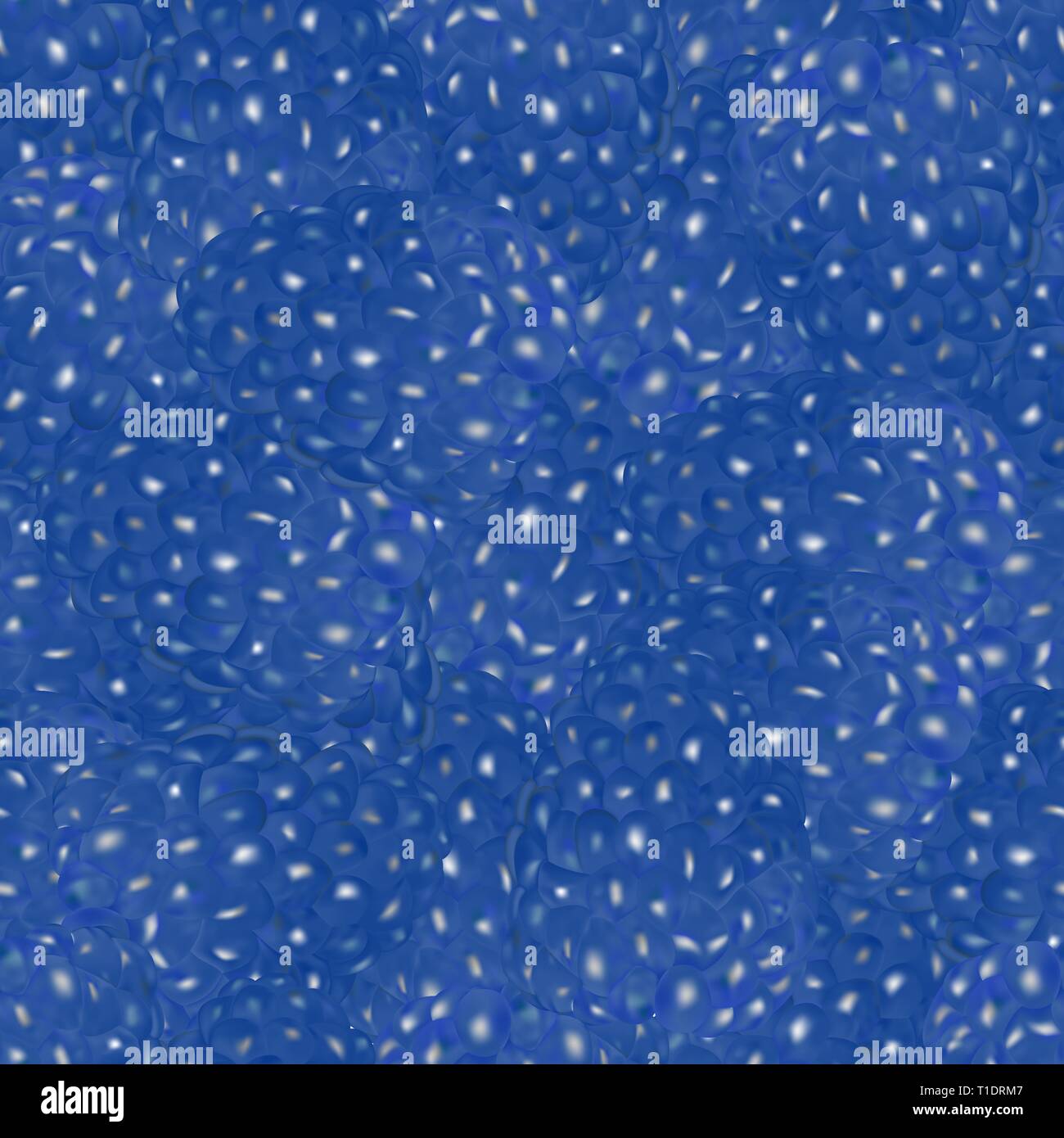 Seamless texture with blue raspberries. Vector illustration Stock ...