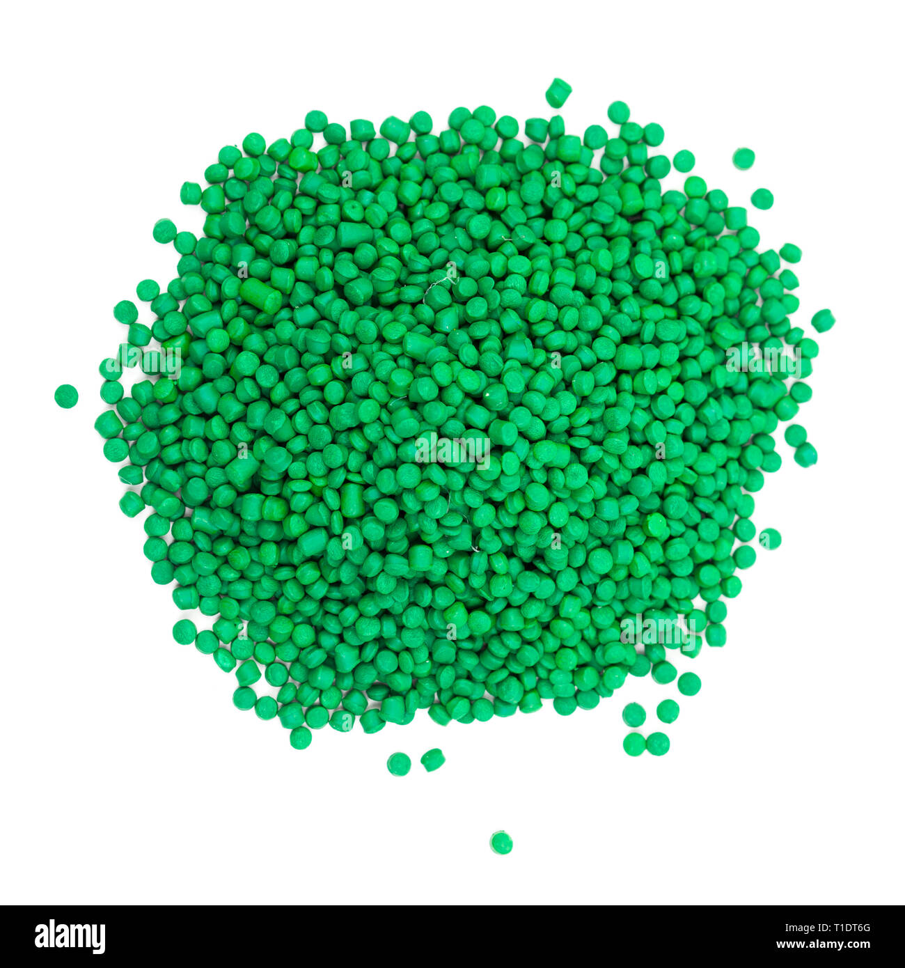 close-up from green polymer pellets for injection moulding Stock Photo ...