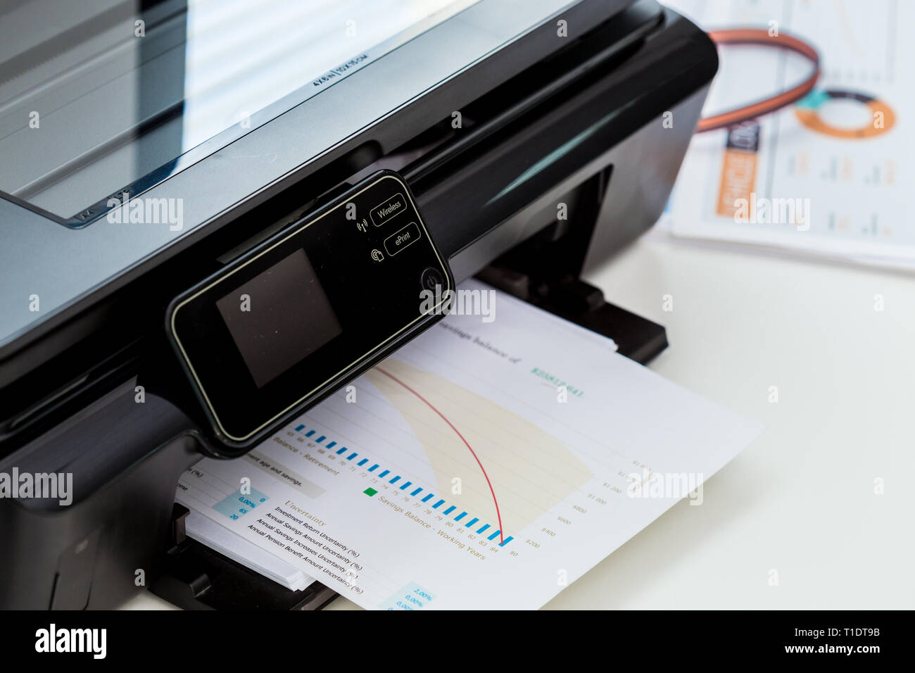 Printer, copier, scanner. Office table Stock Photo - Alamy