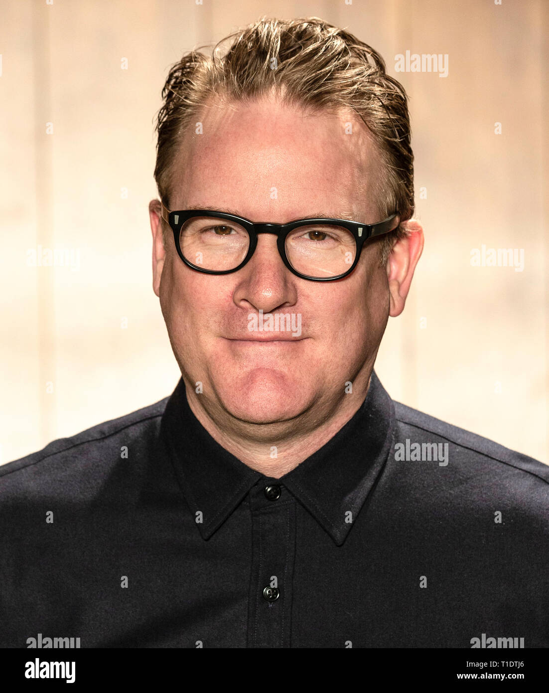 NEW YORK, NY - Feb 04, 2019: Designer Todd Snyder walks the runway at ...