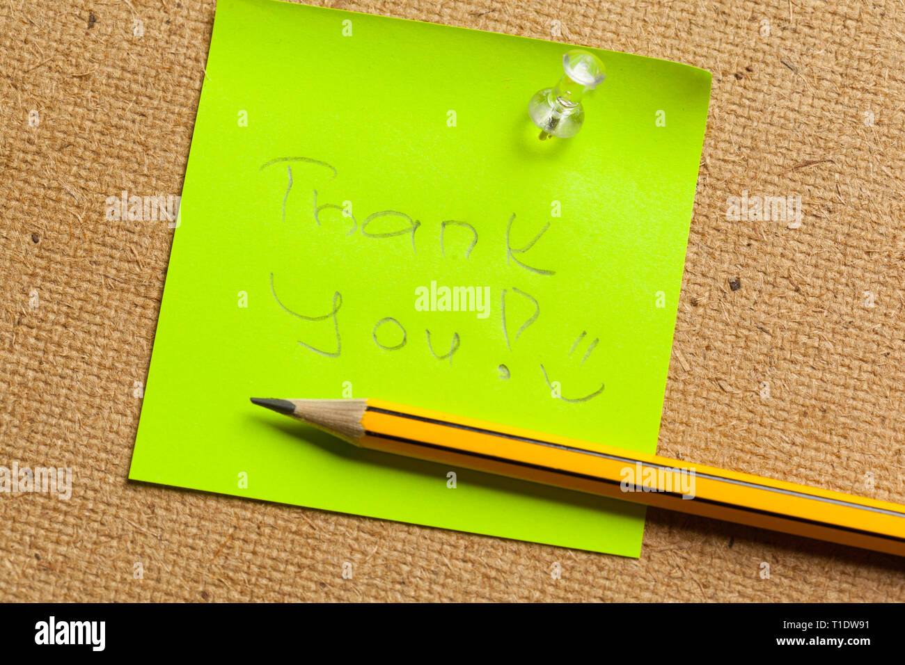 Thank you note Stock Photo - Alamy