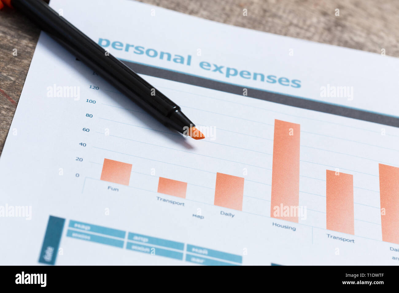 financial graph and chart Stock Photo - Alamy