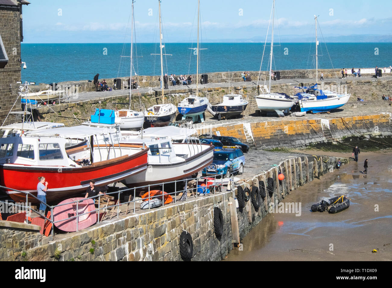 New Quay,Newquay,coastal,holiday,resort,fishing,harbour,village,between ...