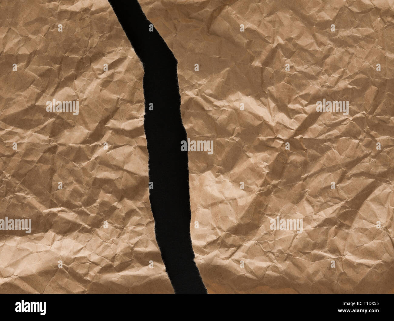 Crumpled and torn craft wrapping paper texture Stock Photo - Alamy