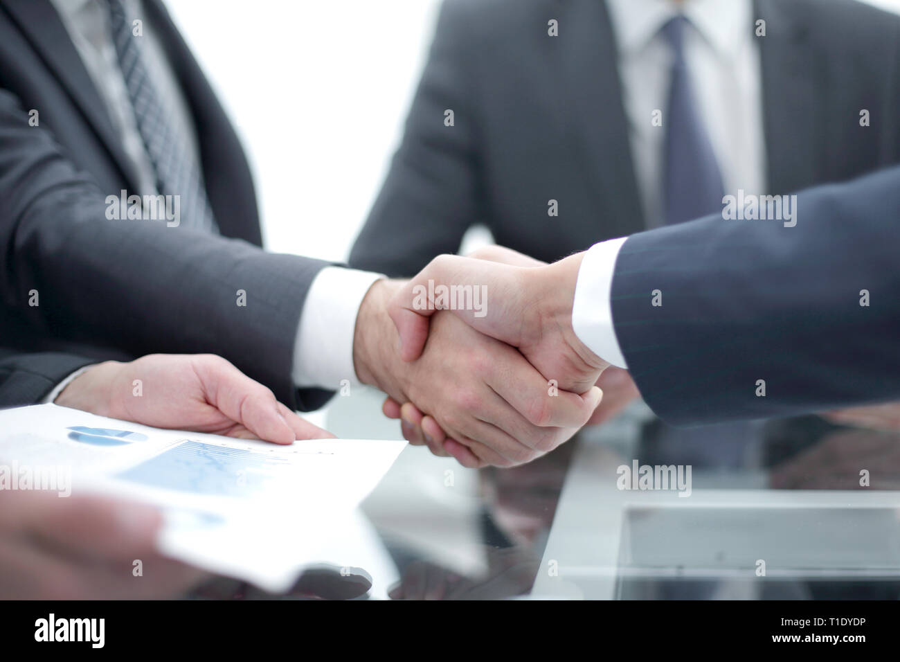Business handshake. Business handshake and business people conce Stock ...