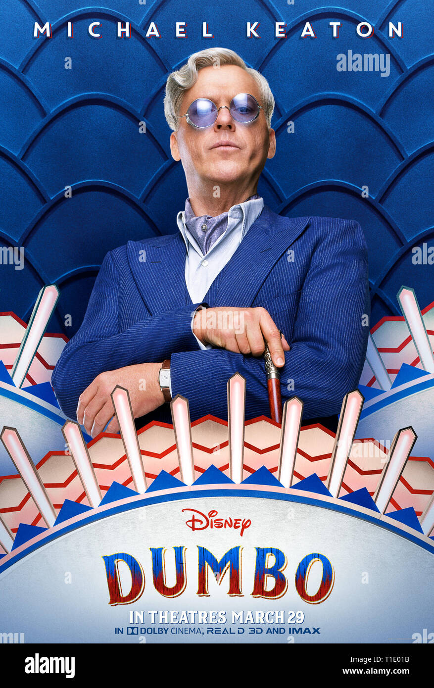 DUMBO, US character poster, Michael Keaton as V.A. Vandevere, 2019 ...