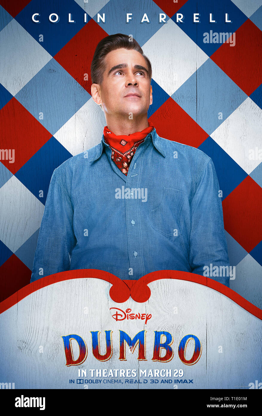 DUMBO, US character poster, Colin Farrell as Holt Farrier, 2019. © Walt ...