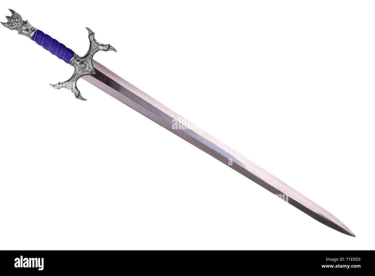 Sword disposed by diagonal, isolated on white background Stock Photo ...