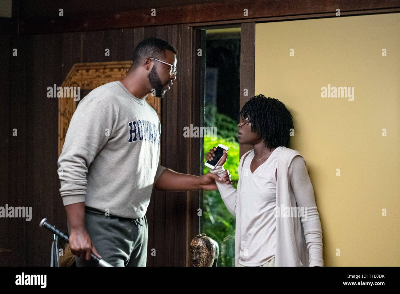 US, from left: Winston Duke as Gabe Wilson, Lupita Nyong'o as Adelaide ...