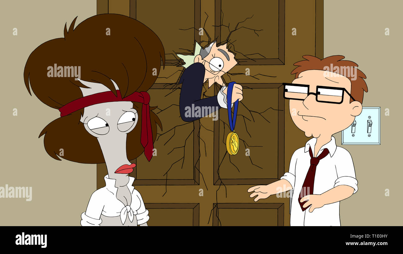 AMERICAN DAD!, Roger (left, voice: Seth MacFarlane), Steve Smith (right ...