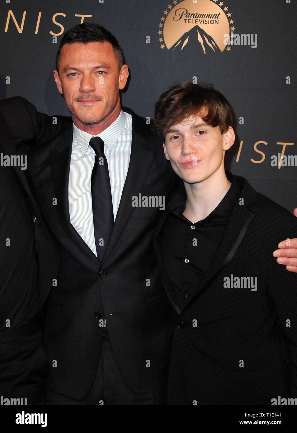 LOS ANGELES, CA - JANUARY 11: Actor Luke Evans and actor Matt Lintz ...