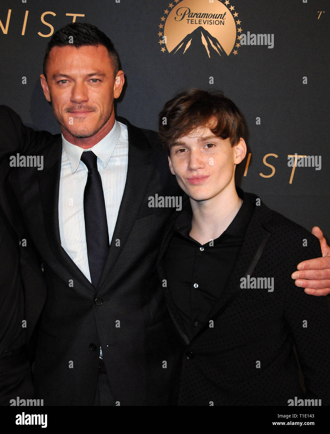 LOS ANGELES, CA - JANUARY 11: Actor Luke Evans and actor Matt Lintz ...