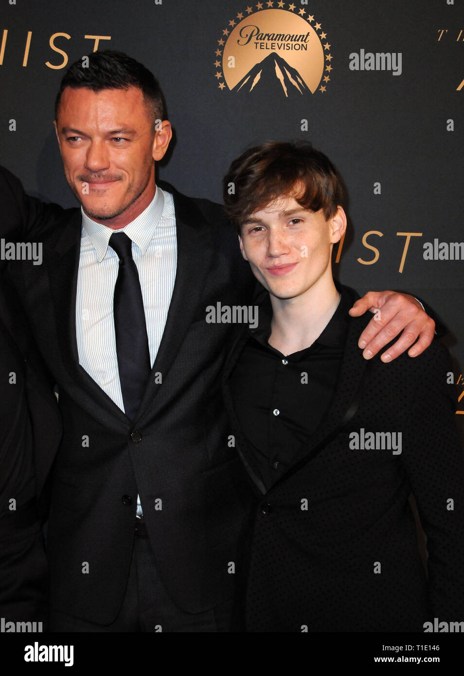 LOS ANGELES, CA - JANUARY 11: Actor Luke Evans and actor Matt Lintz ...