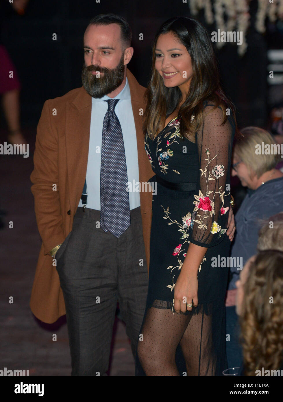 Joshua Sasse and his wife Francesca Cini attend Fashion Collection Hub ...