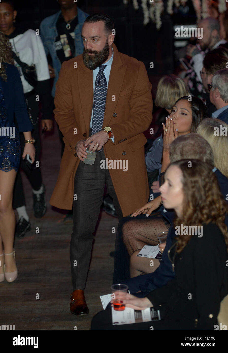 Joshua Sasse and his wife Francesca Cini attend Fashion Collection Hub ...