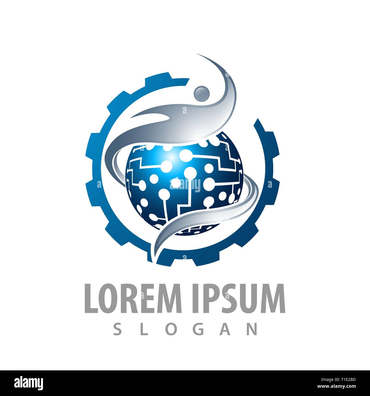 Technology gear people concept design. Symbol graphic template element ...