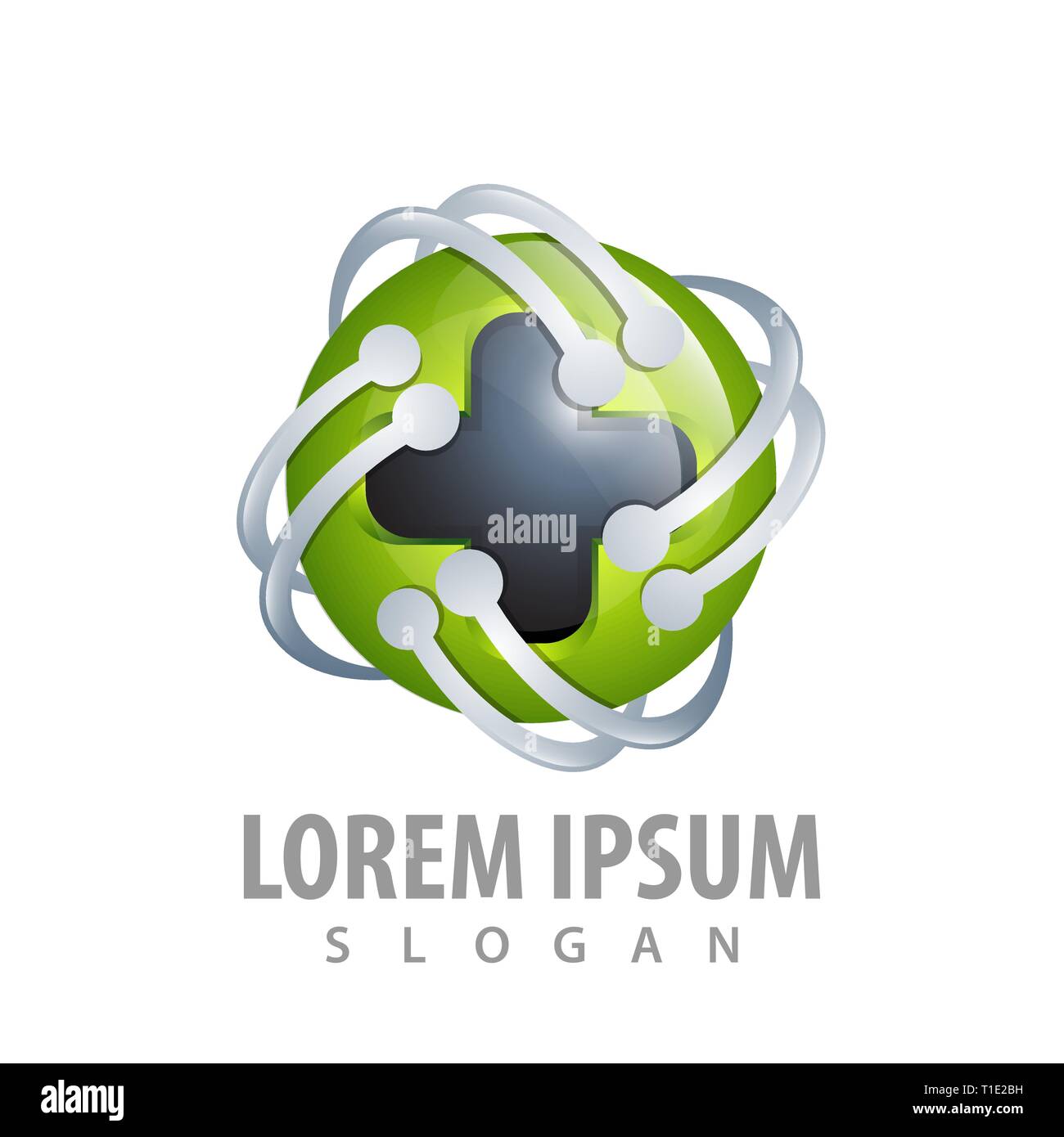 Technology cross sphere concept design. Symbol graphic template element ...
