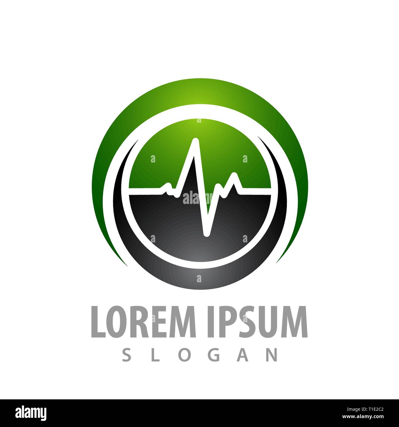 Circle green heartbeat concept design. Symbol graphic template element Stock Vector Image & Art ...