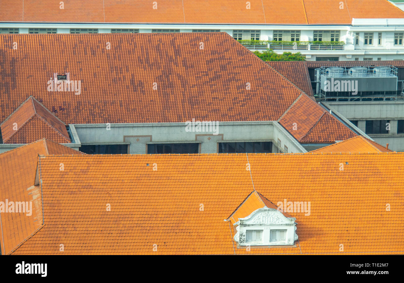Terracotta tile rooftops of buildings Stock Photo - Alamy