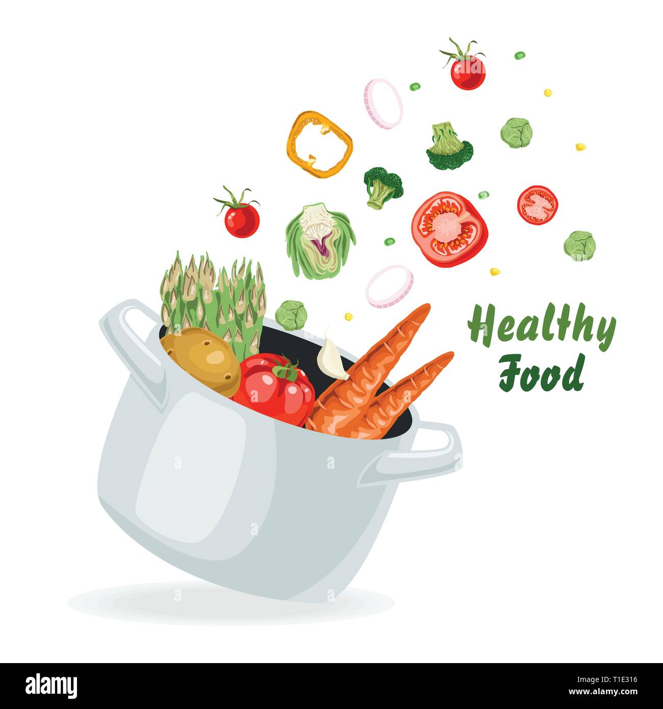 Green vegetables spinach on Stock Vector Images - Alamy