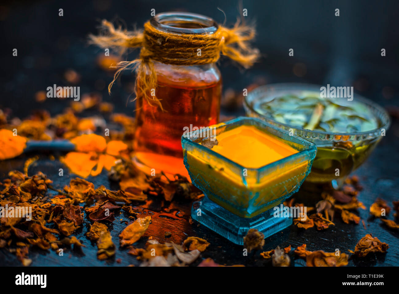 Face pack of aloevera,turmeric or haldi,honey,rose water for glowing ...