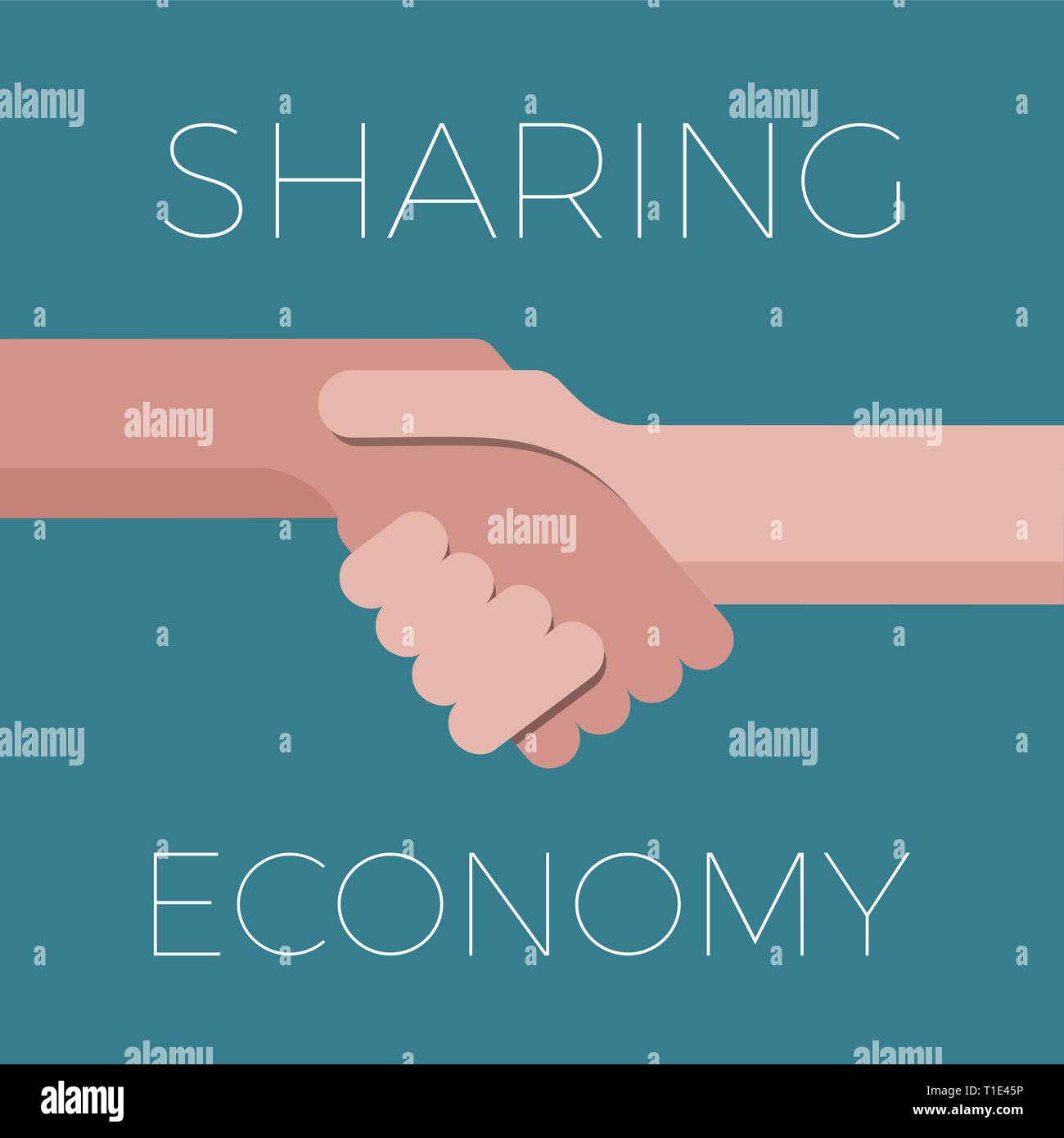 Collaborative economy Stock Vector Images - Alamy