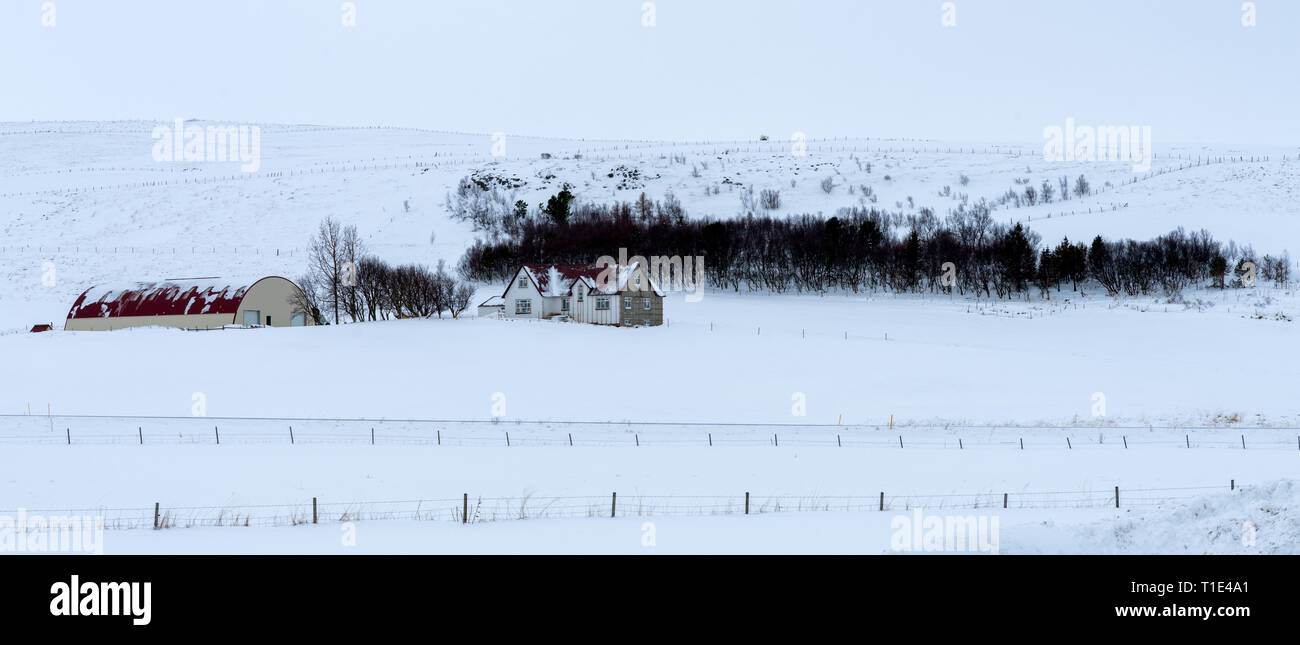 Iceland isolated house snow hi-res stock photography and images - Alamy