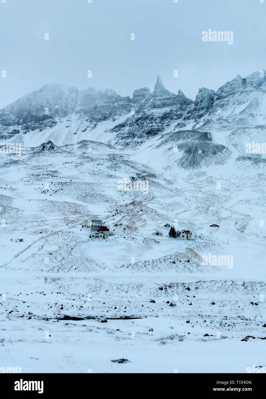Iceland view snow mountains hi-res stock photography and images - Alamy