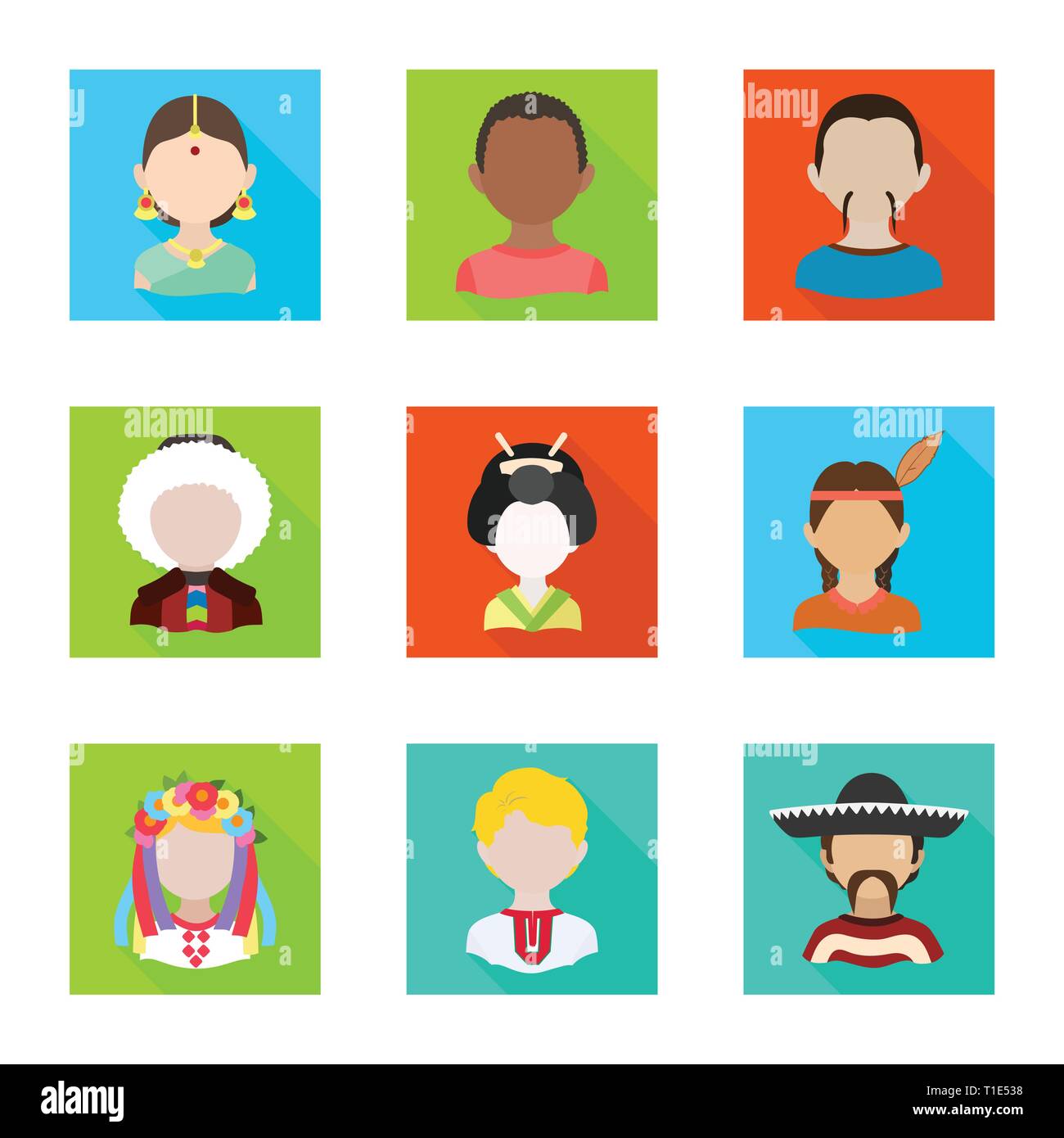 Vector illustration of nation and race icon. Collection of nation and ... Vector illustration of nation and race icon. Collection of nation and ...