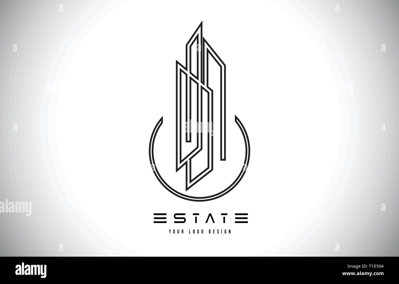 Real Estate Modern Monogram Logo Design. Real Estate Lines Abstract ...