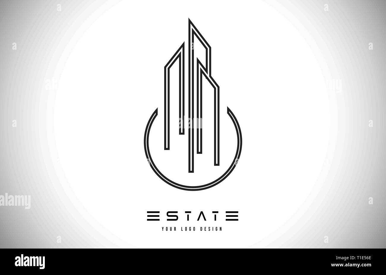 Real Estate Modern Monogram Logo Design. Real Estate Lines Abstract ...