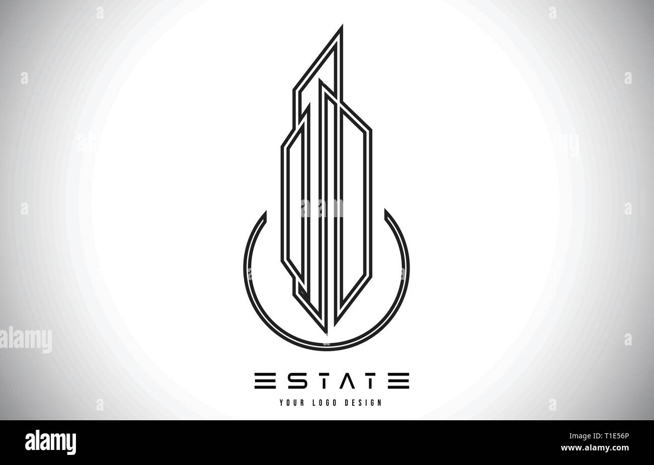 Real Estate Modern Monogram Logo Design. Real Estate Lines Abstract ...