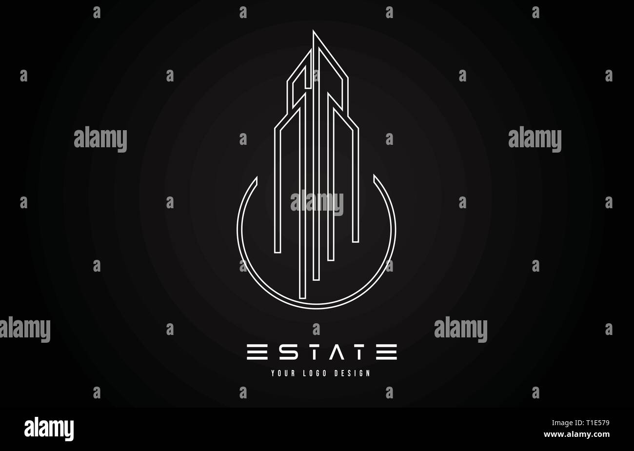 Real Estate Modern Monogram Logo Design. Real Estate Lines Abstract ...