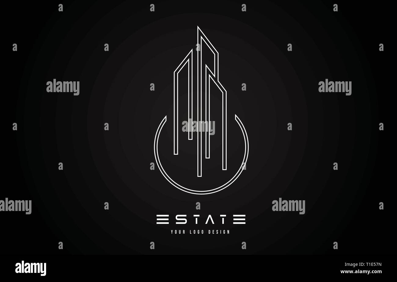 Real Estate Modern Monogram Logo Design. Real Estate Lines Abstract ...