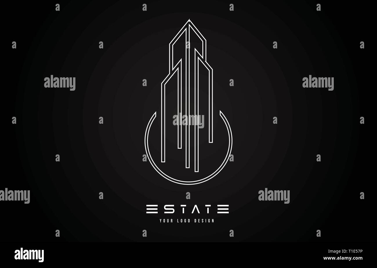 Real Estate Modern Monogram Logo Design. Real Estate Lines Abstract ...