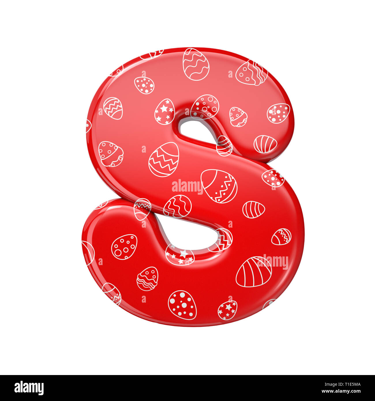 Capital Letter S Red