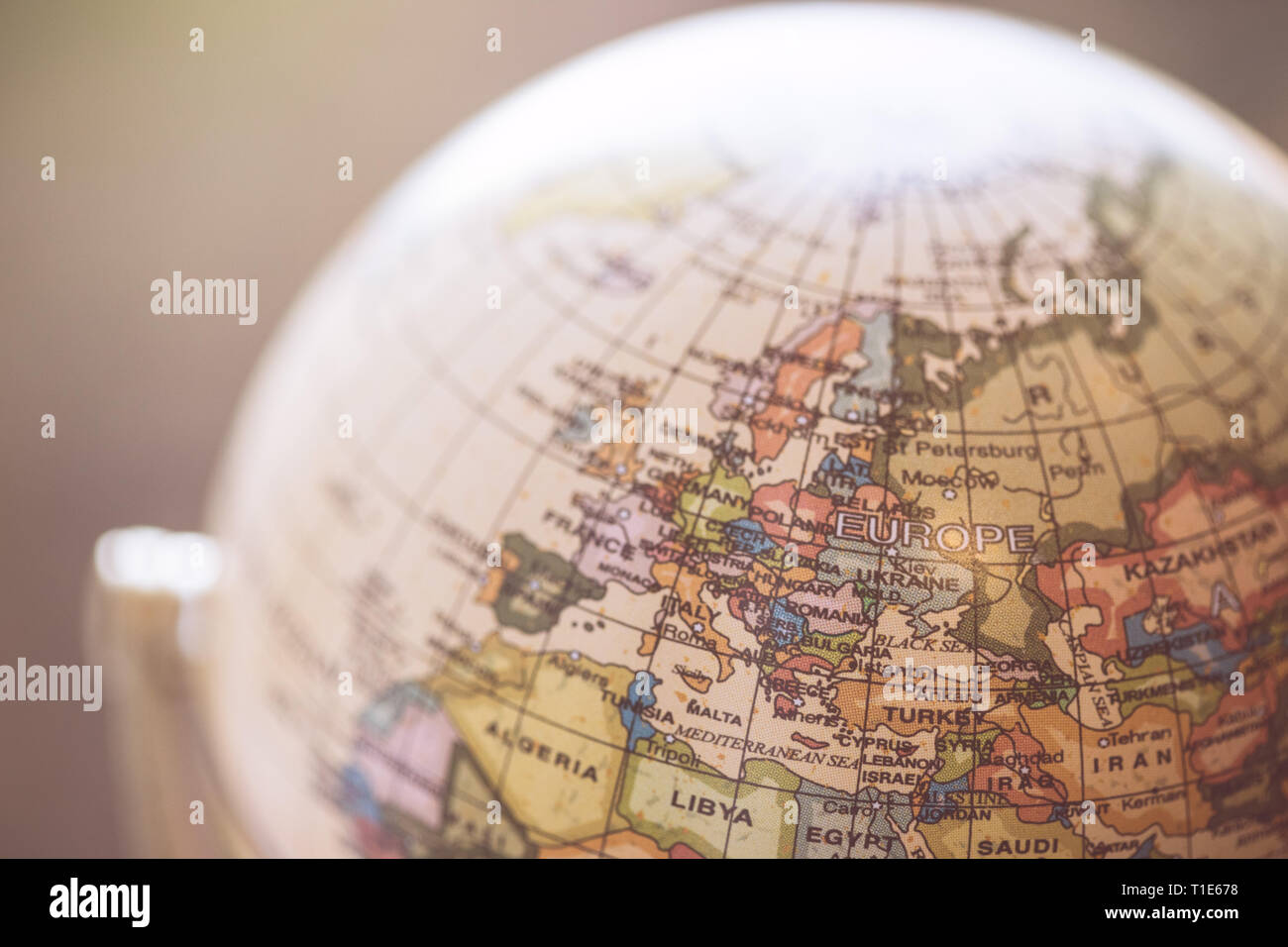 Blurry world map hi-res stock photography and images - Alamy