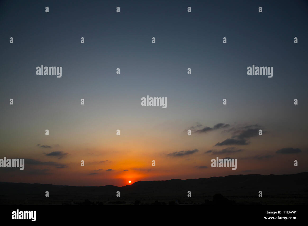 Desert sunset Photographed in Israel, Negev desert Stock Photo - Alamy