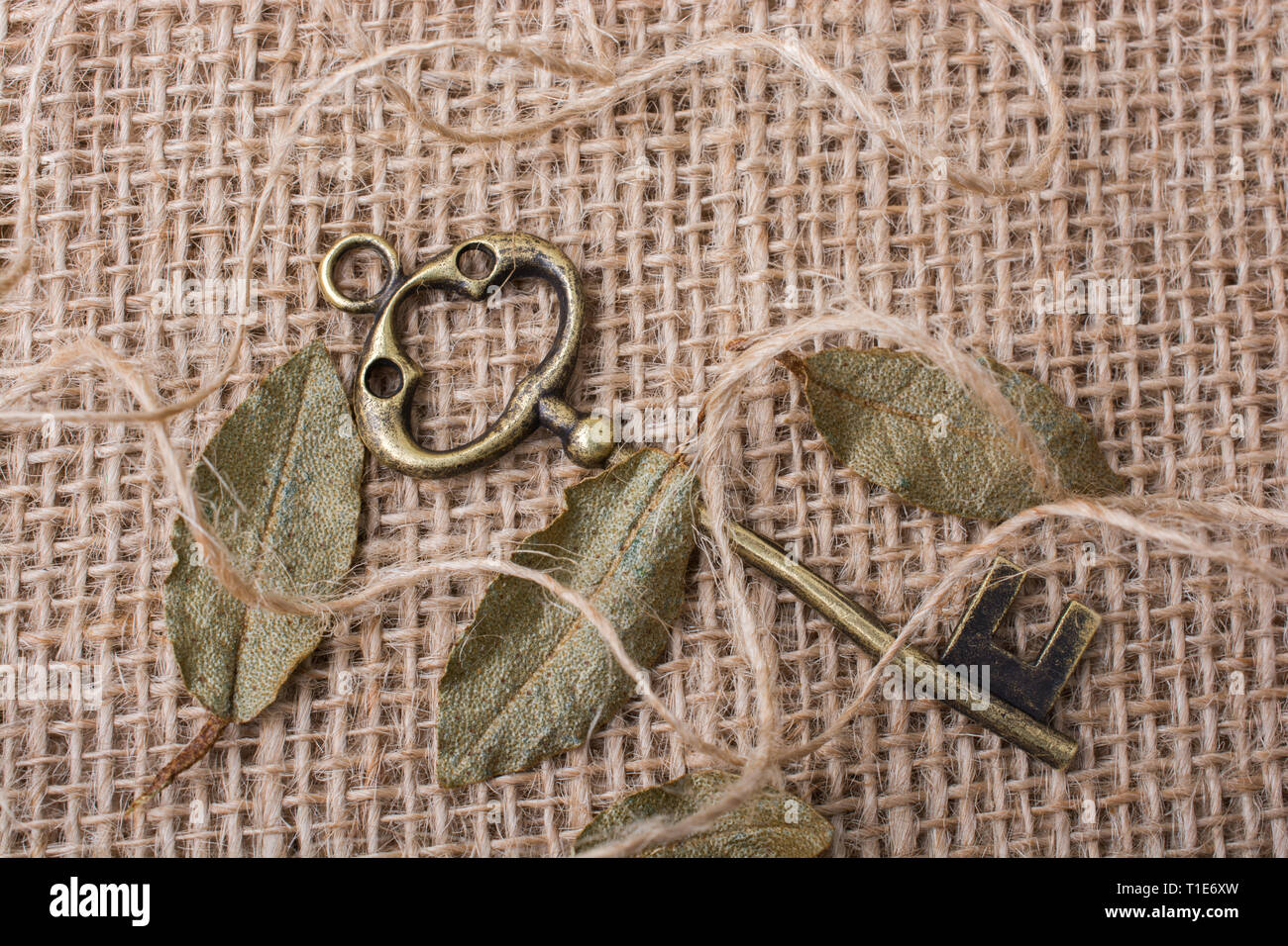Plenty of Retro styled golden color keys Stock Photo - Alamy