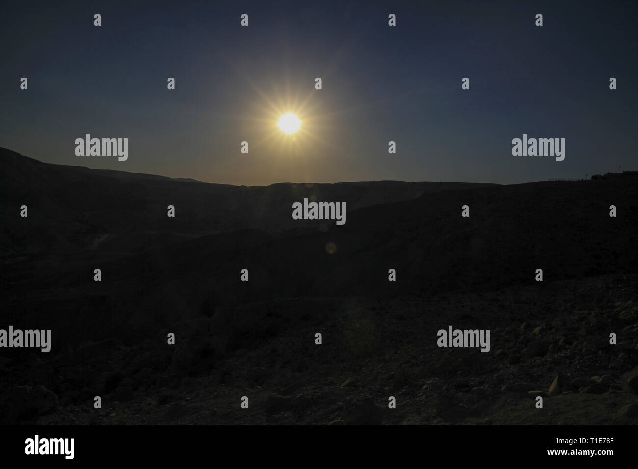 Desert sunset Photographed in Israel, Negev desert Stock Photo - Alamy