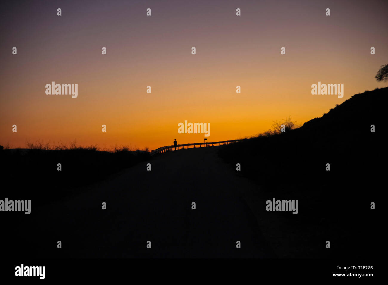 Desert sunset Photographed in Israel, Negev desert Stock Photo - Alamy