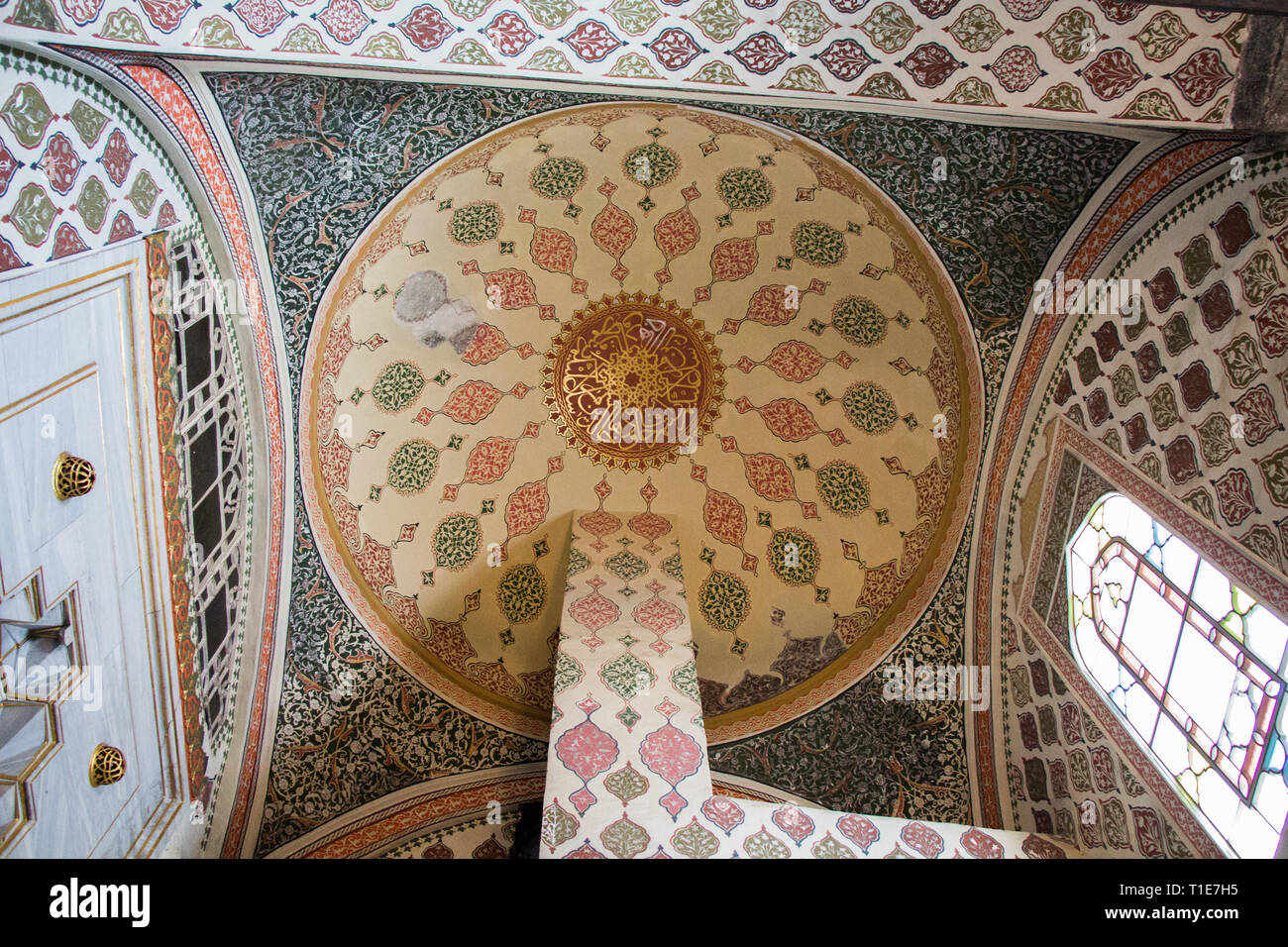 Inner view of dome in Ottoman architecture in, Istanbul, Turkey Stock ...