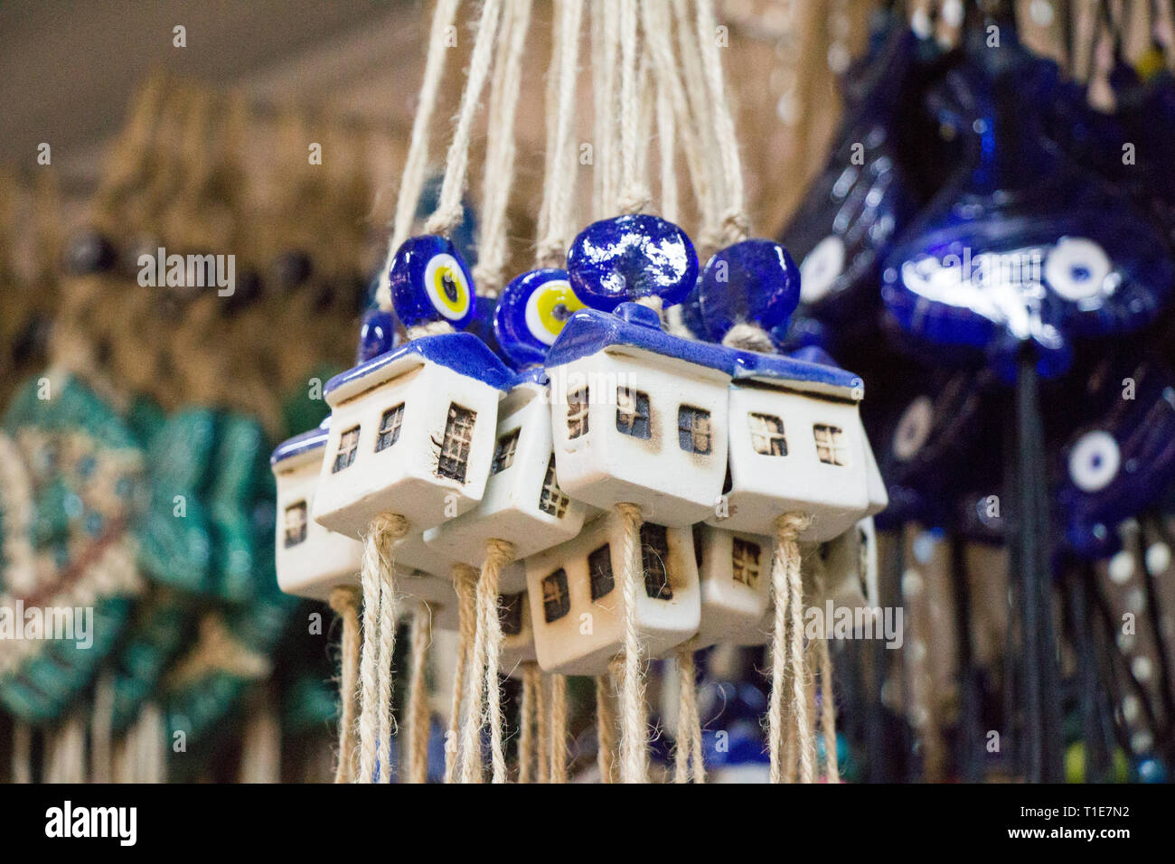 Little model house made of clay and its roof Stock Photo - Alamy