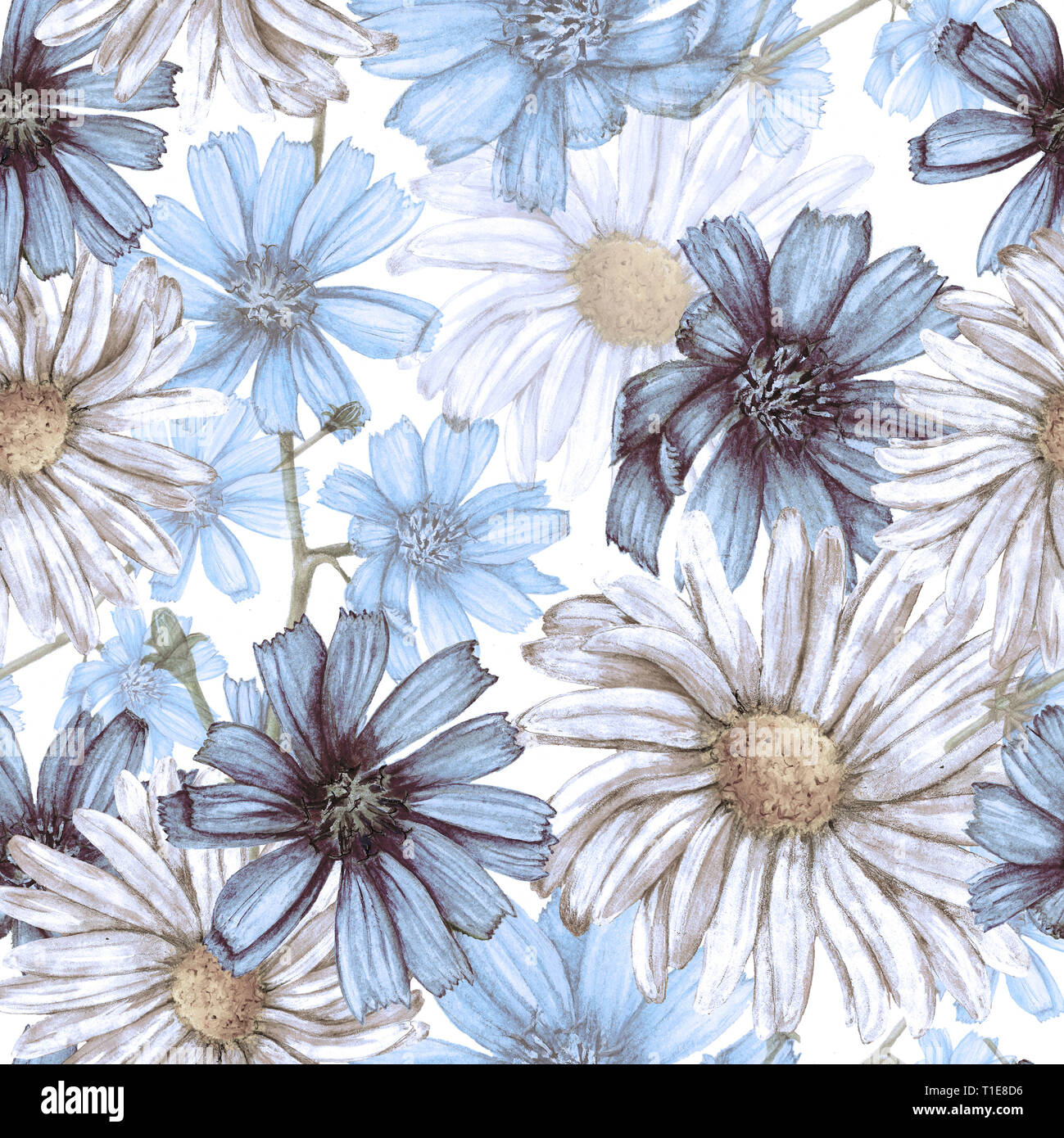 Seamless botanical pattern hi-res stock photography and images - Alamy